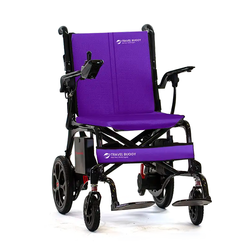 Travel Buggy Electric Wheelchair | AEROLUX Seat Color Purple – US ...